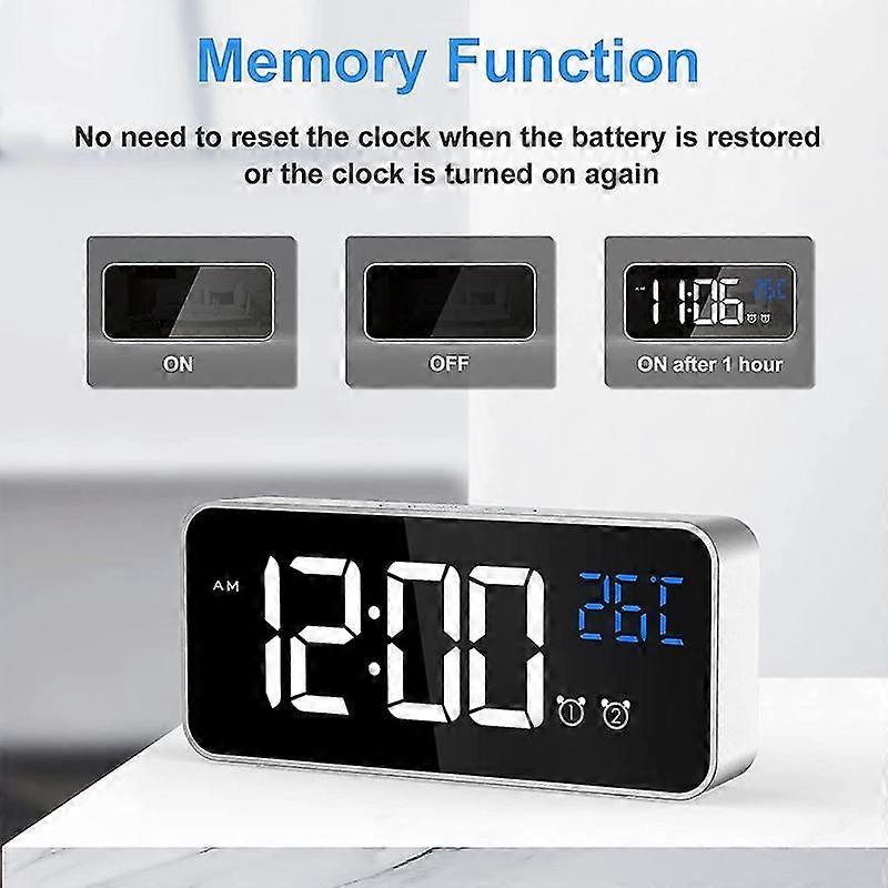 Barsinfi Large Digital Alarm Clock For Visually Impaired - Big Electric ...