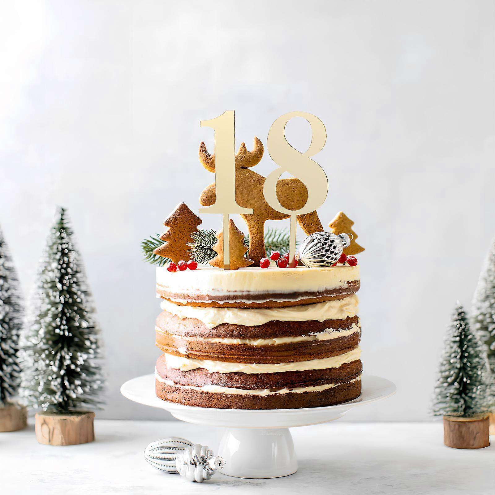 20 Pcs Number Cake Toppers Acrylic Cake Topper Anniversary Cake Toppers ...