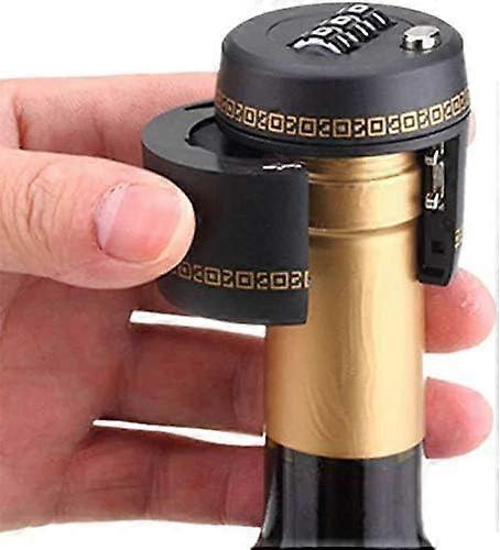 Combination Lock and Wine Bottle Stopper Whiskey Bottle Stopper Lock ...