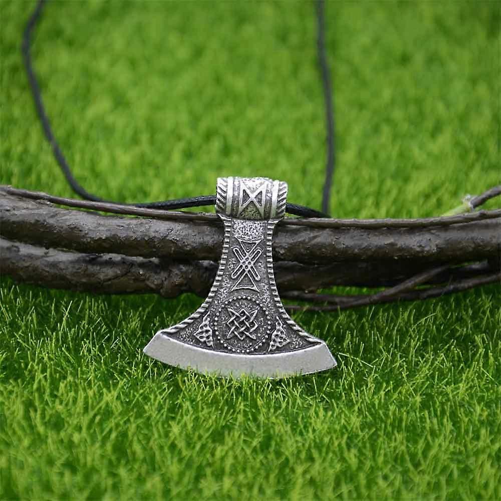 Slavic Perun Axe Kolovrat Pendant Runic Rune ALGIZ Talisman Pagan ...