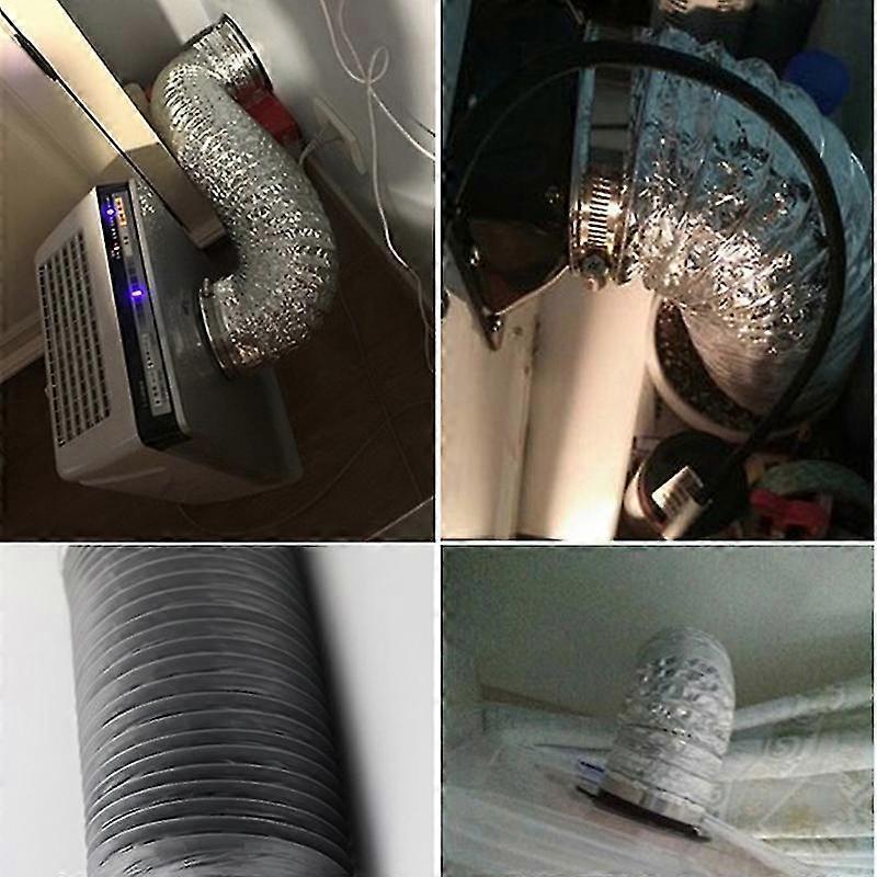 100-150mm Long Flange Duct Fan Hose Connector Air Ventilation Adapter ...