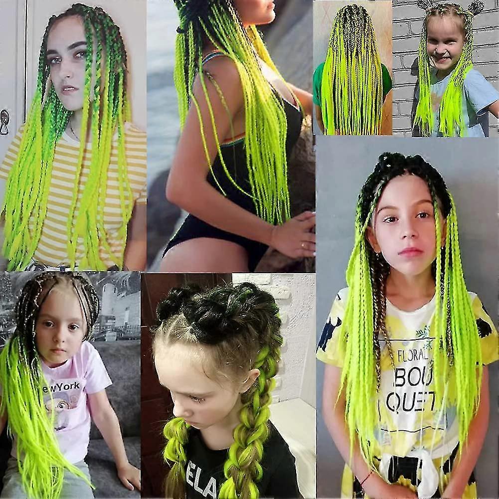 3pcs Jumbo Braiding Hair Extensions Multiple Tone Colored Synthetic ...