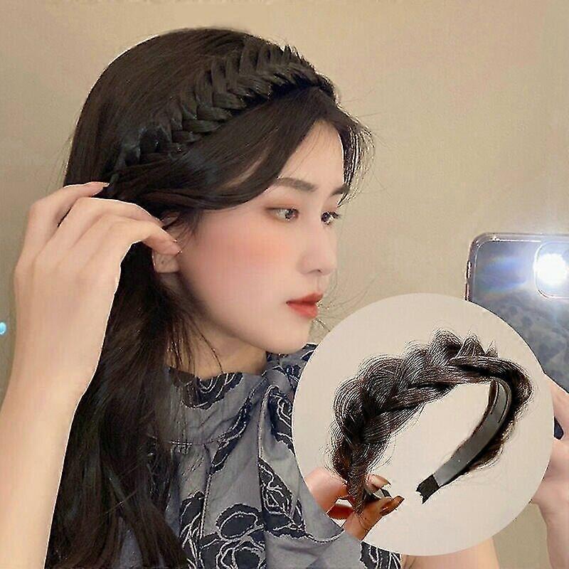 Fake Thick Plaited Chunky Braided Headband One Piece Blonde Hair Band ...