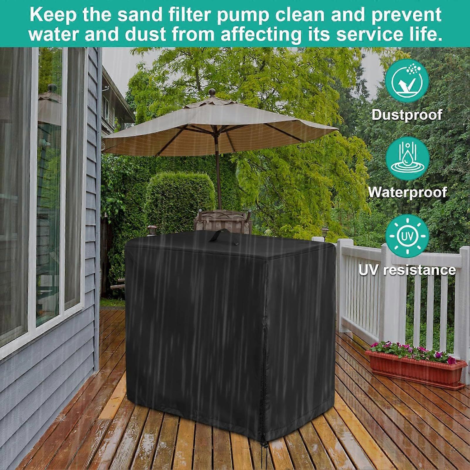 Pool Sand Filter Pump Cover Adjustable Waterproof Oxford Cloth Outdoor ...