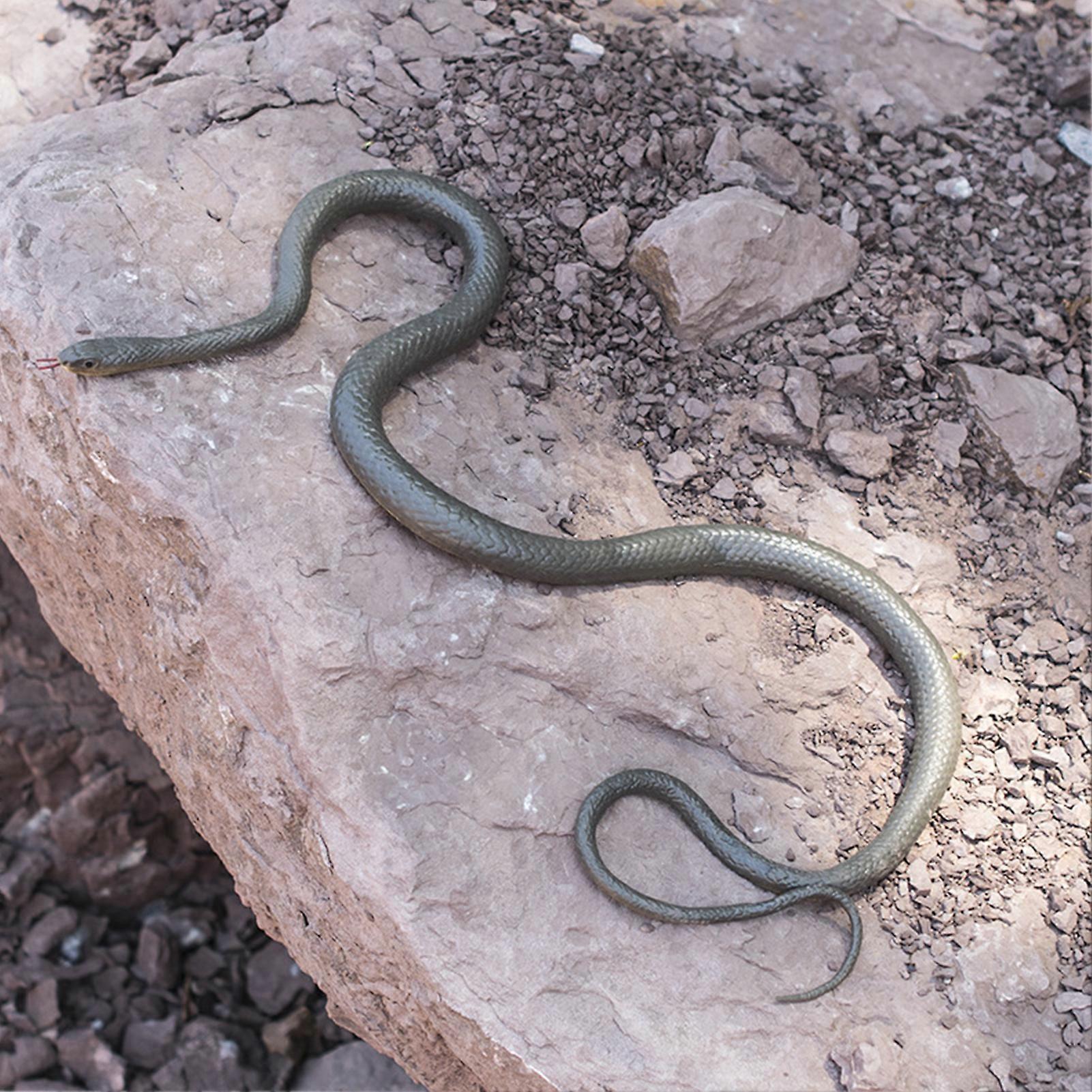 40" S-shaped Snake Prank Toy Realistic Rubber Snake Model Simulated ...