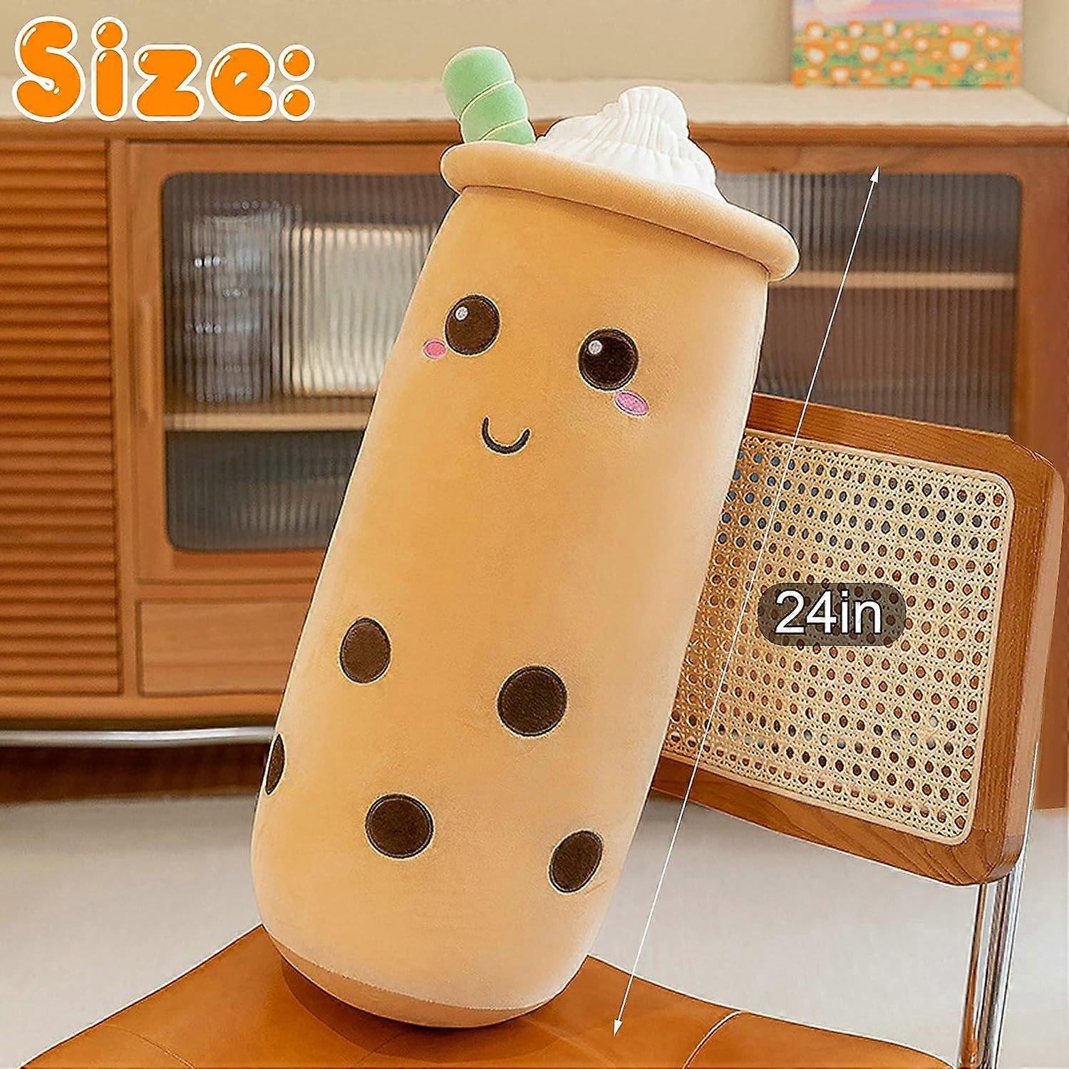 24inch Long Boba Tea Plush Bubble Tea Stuffed Toys, Cute Milk Cup ...