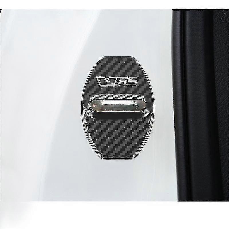 4pcs Car Door Lock Covers Stikcer Case For Skoda Octavia Vrs Fabia ...