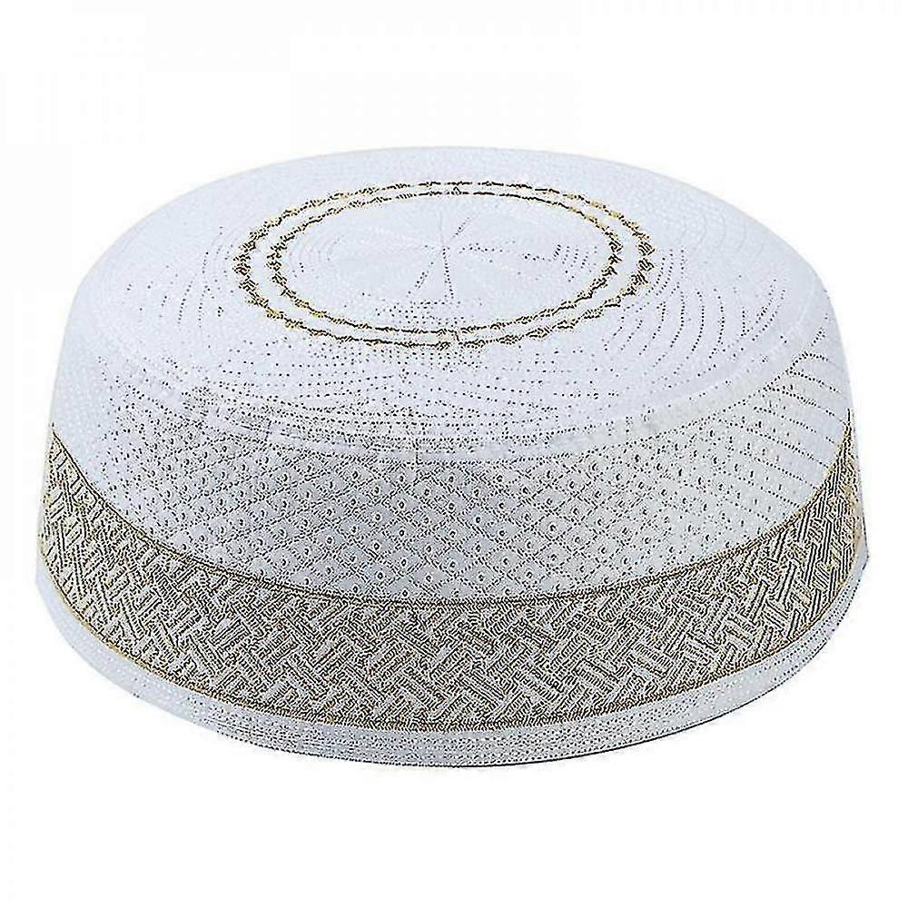 Muslim Kufi Hat For Men Islam Prayer Lightweight Embroidery Skull Cap ...