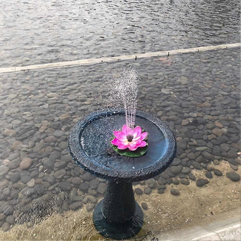 Decor Pond Water Lily / Lotus Moss Flower Solar Power Fountain Pump ...