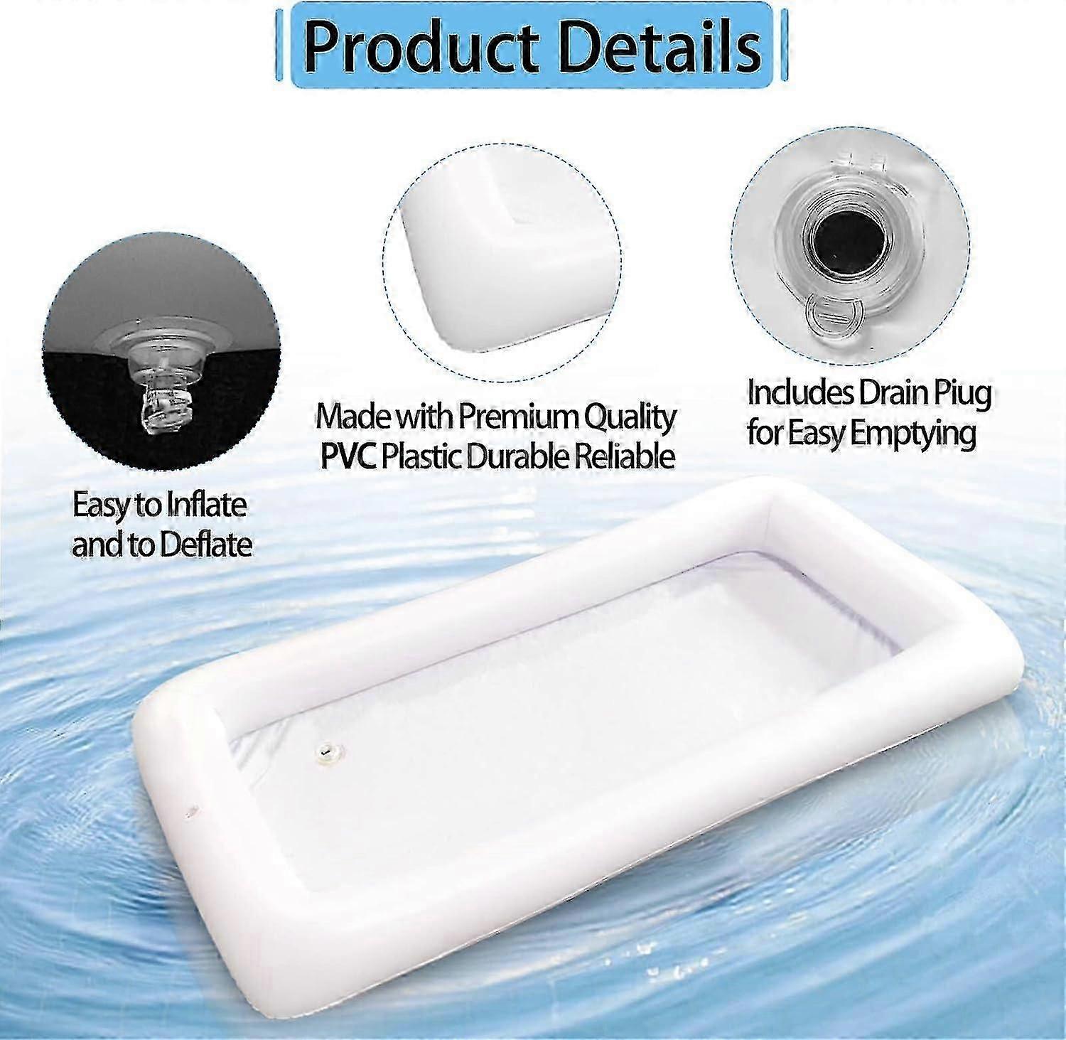 2024 Floating Tray for Swimming Pool, 13565cmInflatable Floating Bar ...