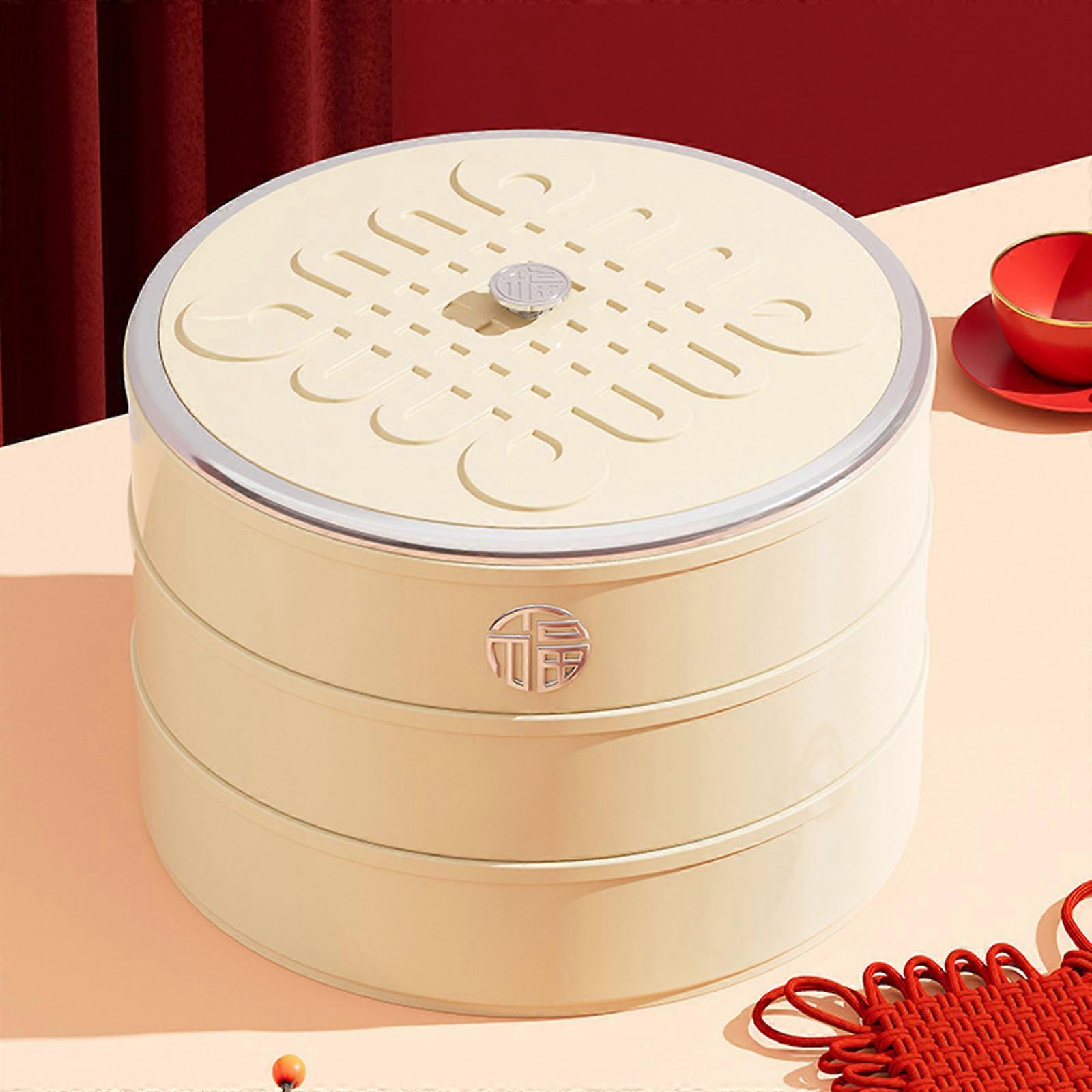 Snacks Tray Plastic with Lid 5 Compartment Large Capacity for Parties ...