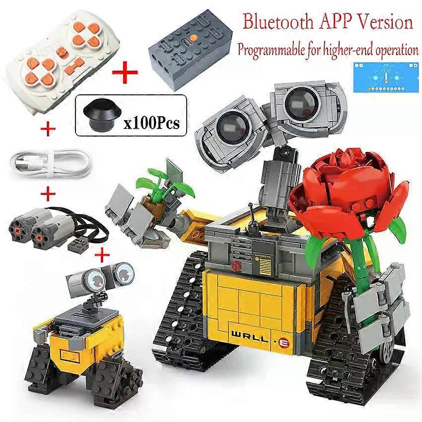 New 687 Pcs App Rc Wall E Motor Power Motor Ized The Robot Building Blocks Idea Figures Model ...