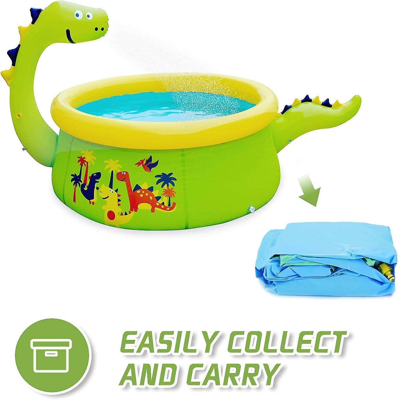 Inflatable Dinosaur Paddling Pool Kids Baby Pool Inflatable Water Pool ...