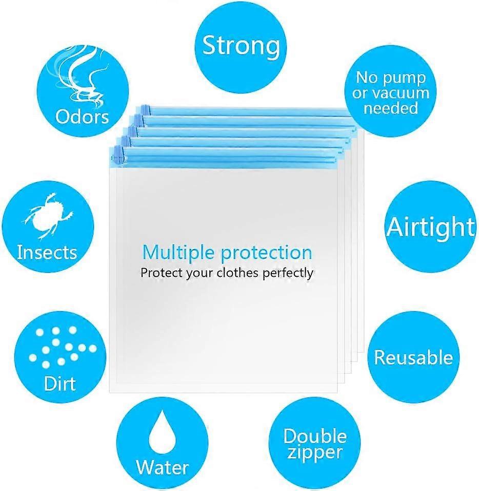 10Pack Travel Space Saver Bags (4 x S, 3 x M, 3 XL), Reusable Vacuum ...