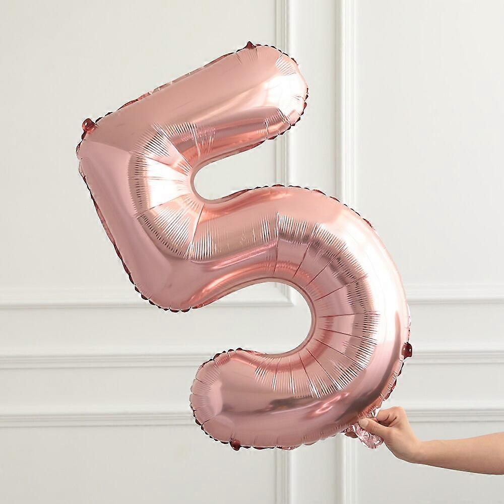 2Pc Daisy Flower Balloons 30inch White Number Rose Gold Number Globos ...