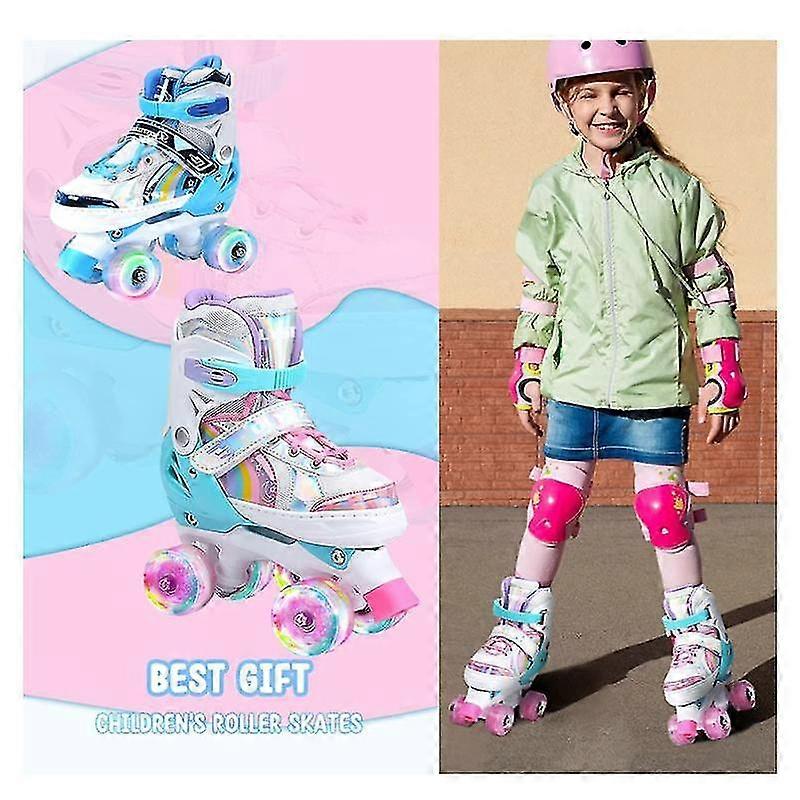Jianghuo Roller Skates Kids Roller Boots,8 Light Up Wheels And 4 Sizes ...