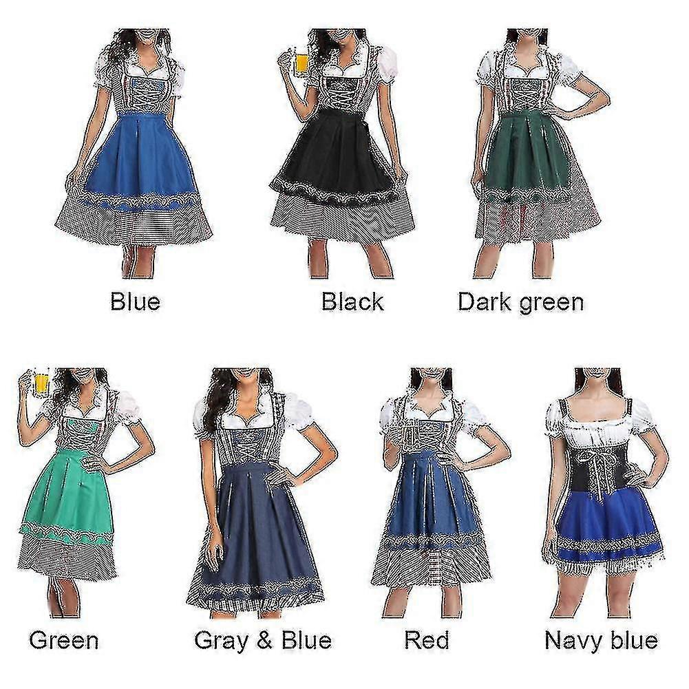New Ladies Bavarian Women"s Traditional Dress Beer Girl Dress Blouse Apron | Fruugo UK