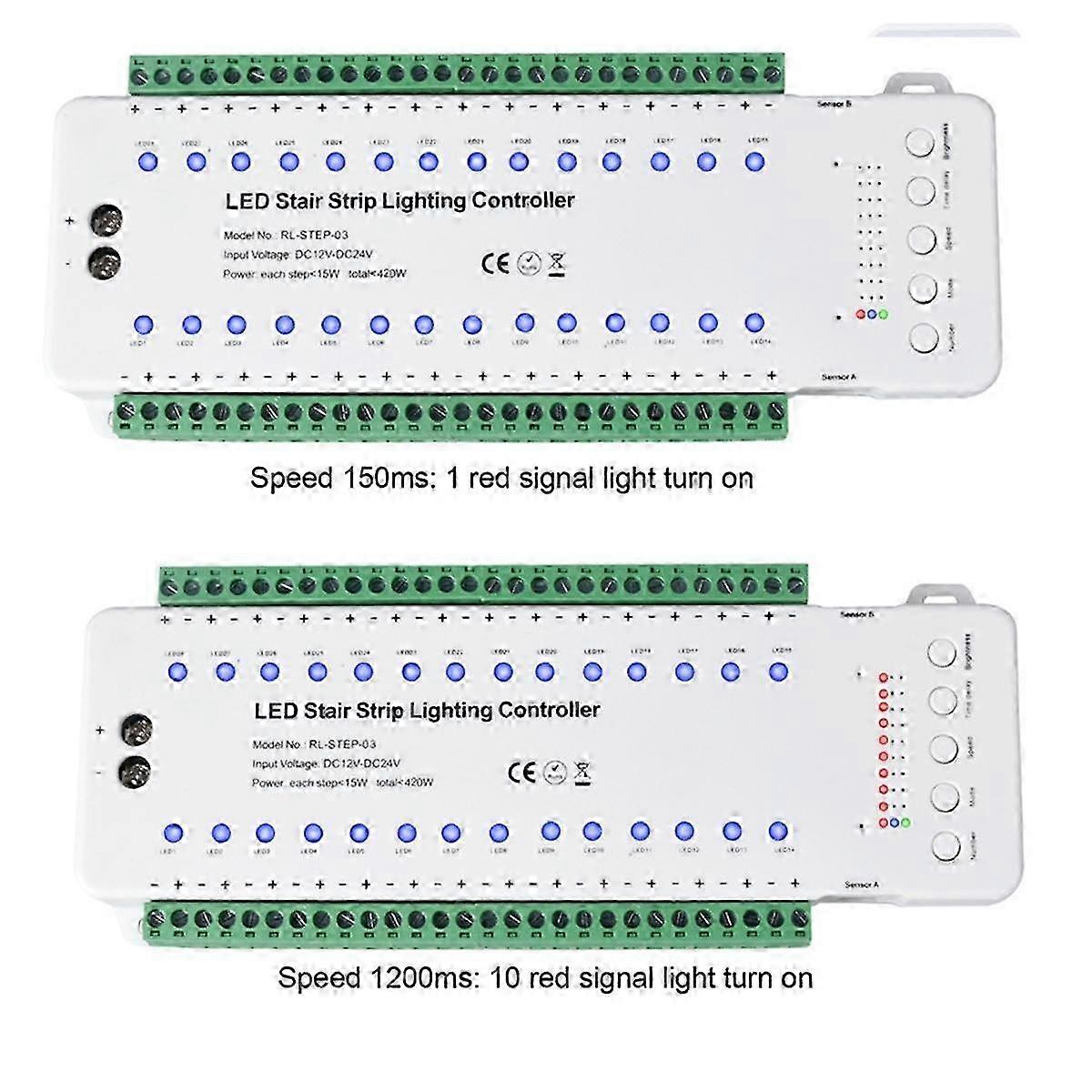 28 Steps Stair Lighting Controller With Pir Motion Sensor 28 Channels ...