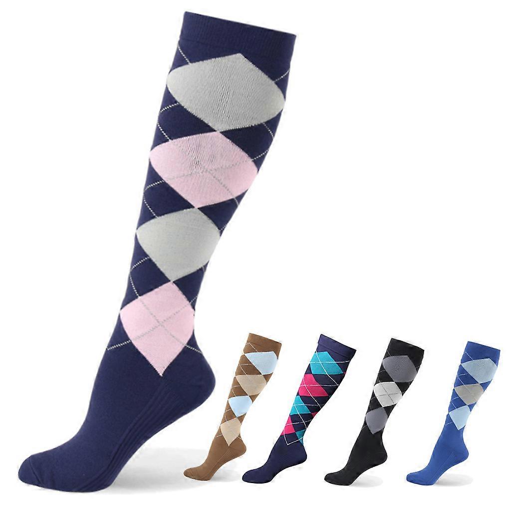 5 Pairs Womens Compression Socks Knee High Stockings Gift for Athletes ...