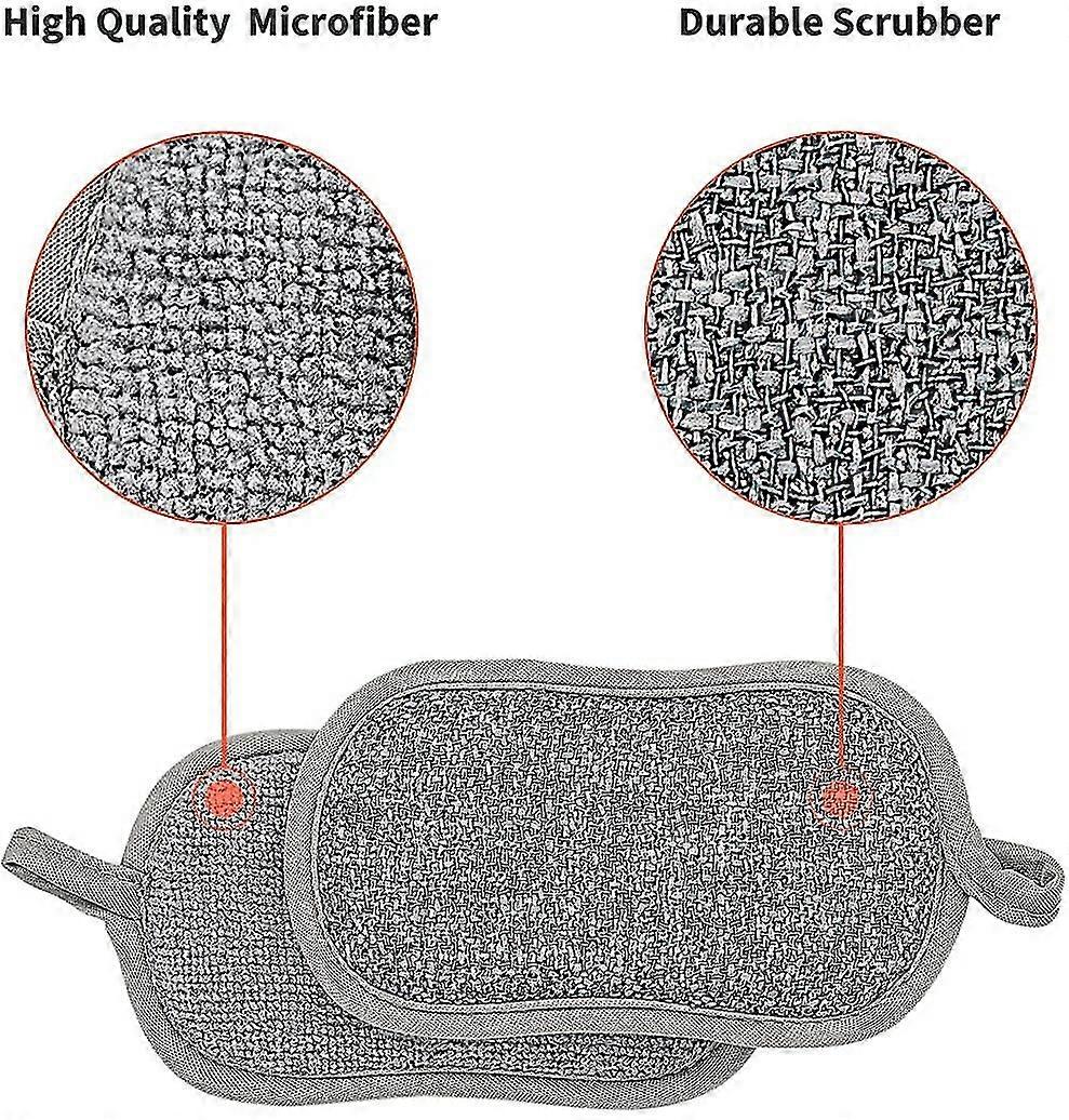 Washable Dishwashing Sponges, 6 Double-sided Non-scratching Scratching ...