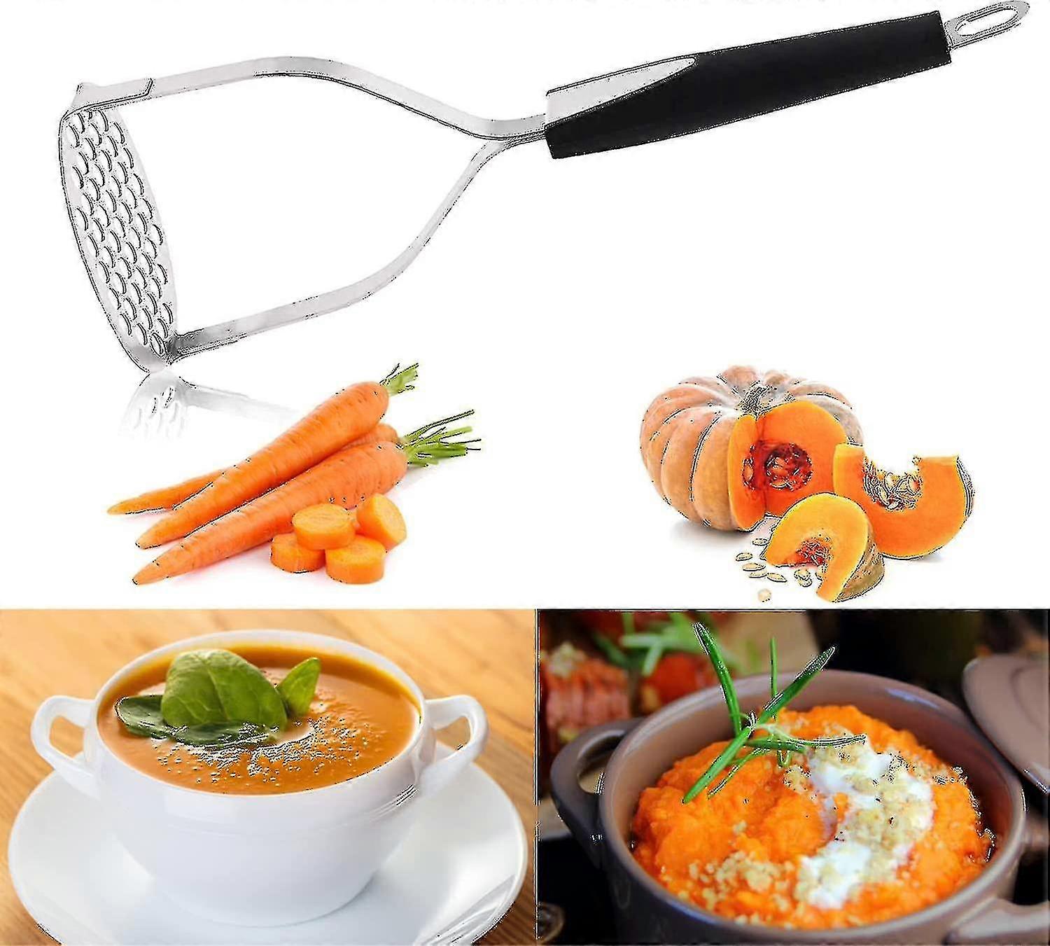 Potato Masher, Manual Potato Masher | Portable Stainless Steel Kitchen ...