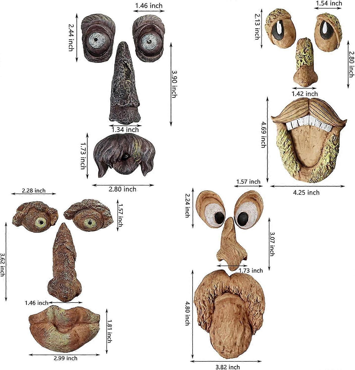 Old Man Tree Hugger Tree Face Decor Statues Bark Ghost Face Facial ...