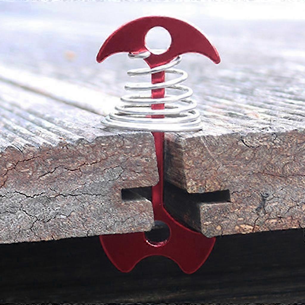 Fishbone Deck Ankare Peg med fjäderspänne Deck Plank Board Tält Stakar ...