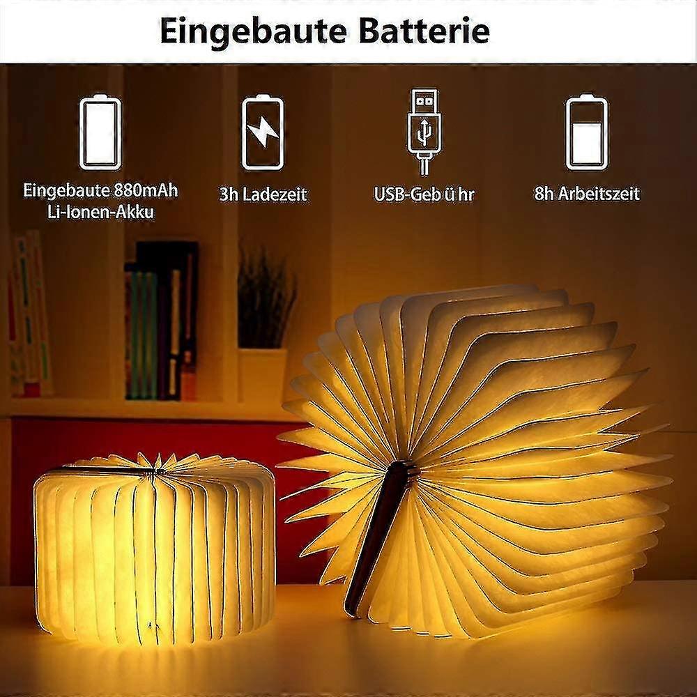 Wooden Book Lamp, Folding Book Lamp Decoration, Warm White | Fruugo UK