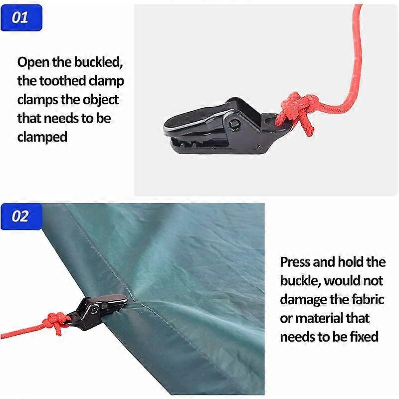 25Pcs Tent Clips,Fixing Clips,Clip,Camping Black Tarpaulin Clamp ...