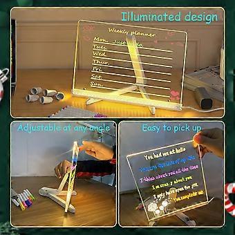 LED Note Board With Colors Lighted Acrylic Drys Erases Board Acrylic ...