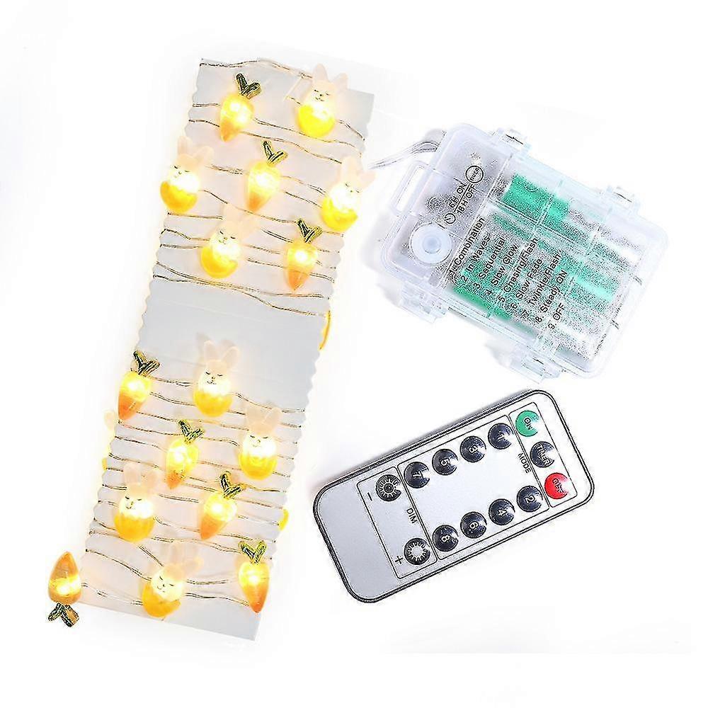 Wielkanocne lampki dekoracyjne Królik LED String Lights Zasilany ...