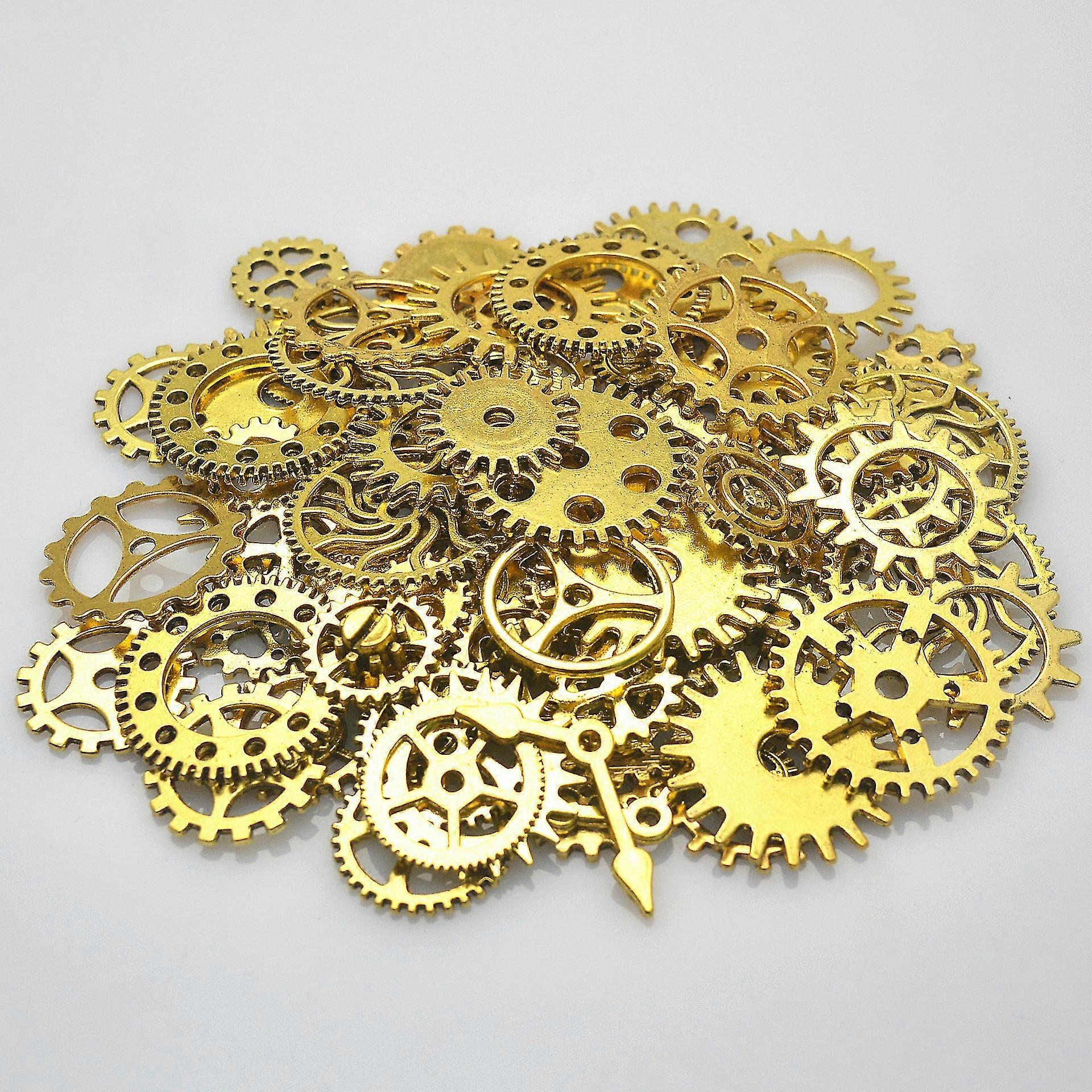 100g (70-80pcs) Mix Skeleton Steampunk Clock Watch Gear Cog Wheel ...