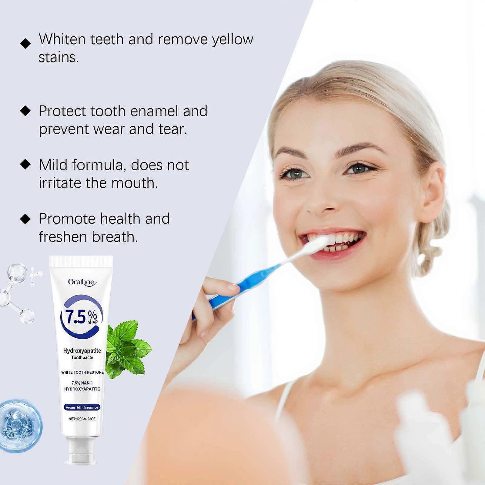 Hydroxyapatite Toothpaste for Advanced Enamel Protection, Gentle and ...