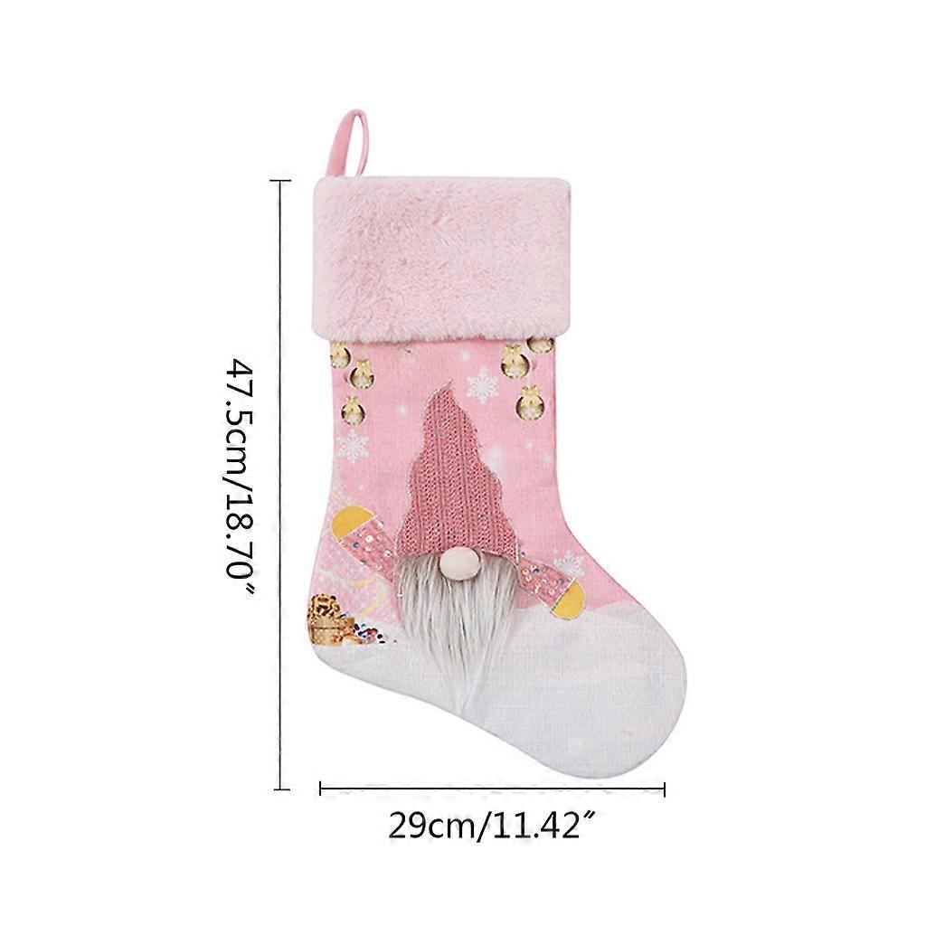 Christmas Stockings with LED Light Xmas Stockings Decoration 19" 3D ...