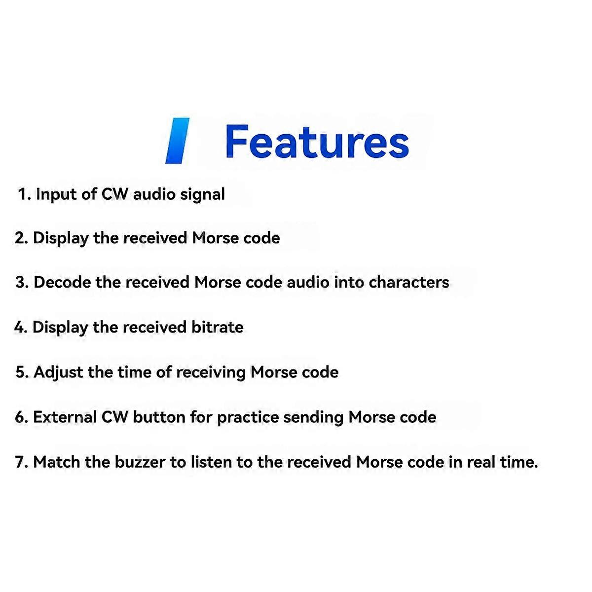 Upgraded CW Morse Code Decoder Finished+Case+Button Kit with Digital ...