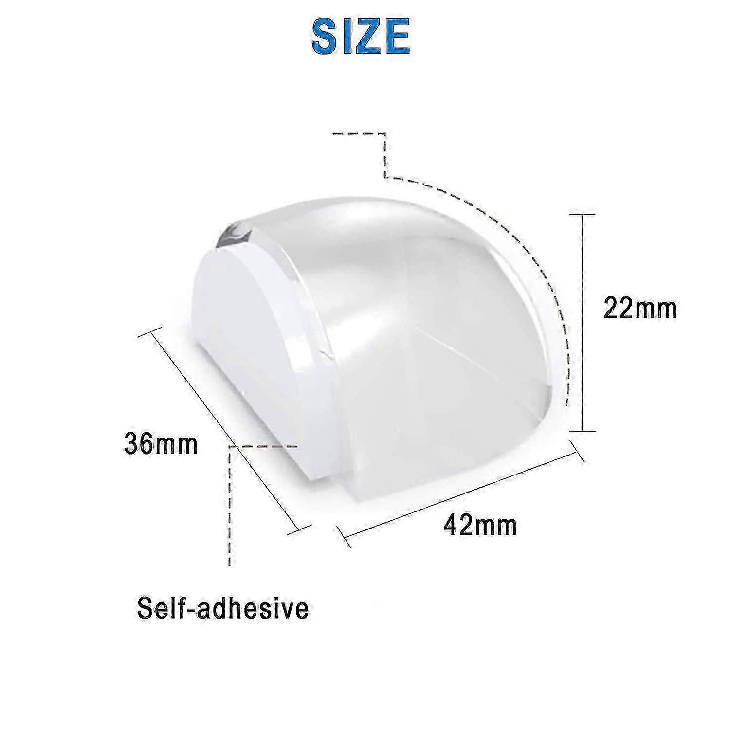 2 Pcs Clear Self-Adhesive Door Stops, Invisible Transparent Stoppers ...