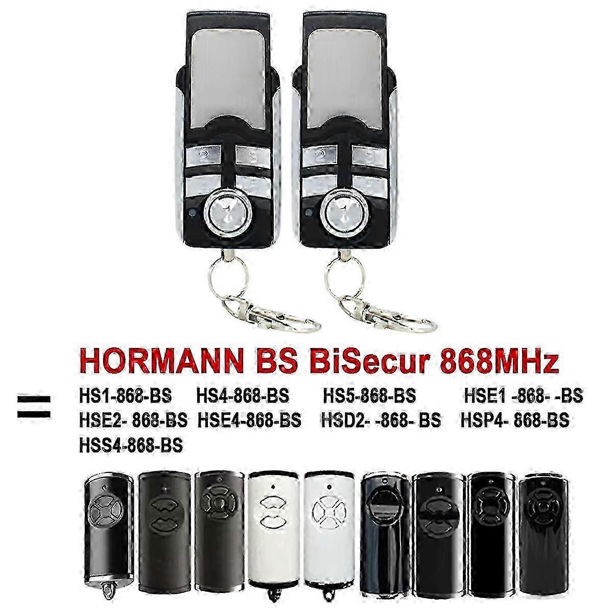 HORMANN BS HSE2-868-BS 868MHz Garage Door Remote Controls 2 Pack ...