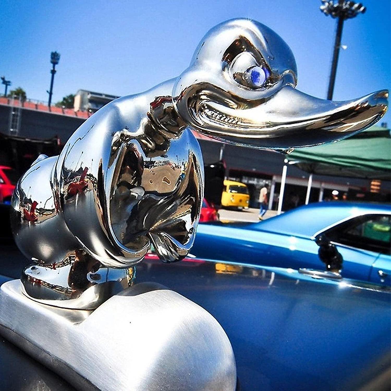 Angry Duck Hood Ornament, Alloy 3d Funny Duck Hood Ornament Car Bonnet ...