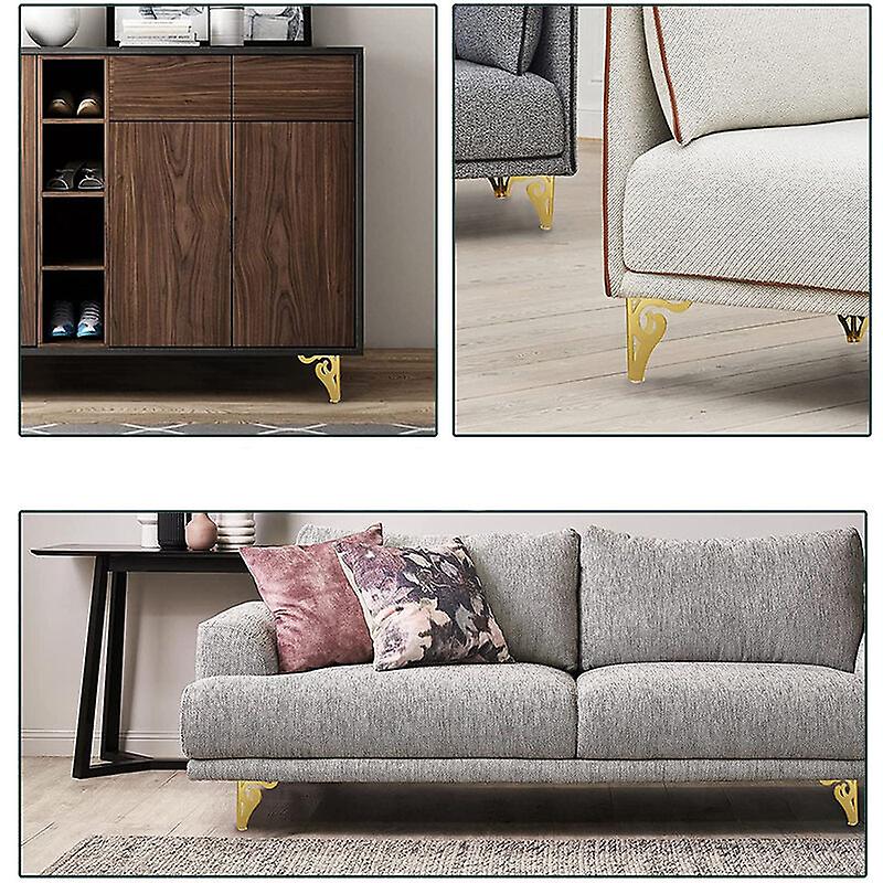 4 Pieces European Style Iron Coffee Table Legs DIY Furniture Leg 10cm ...