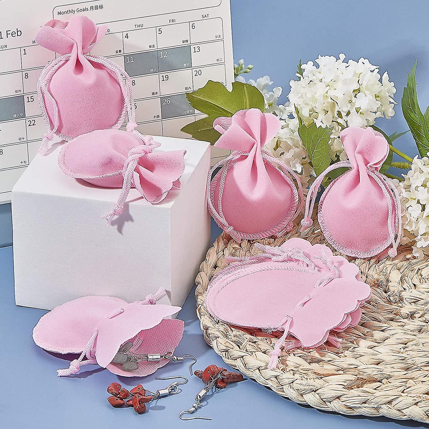 50 Pcs Velvet Pouches, 9x7cm Calabash Shape Jewelry Pouch Pouches Small ...