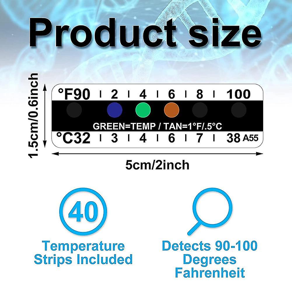 40 Pieces Temperature Strips Testing Adhesive Temperature Strips 90 To ...