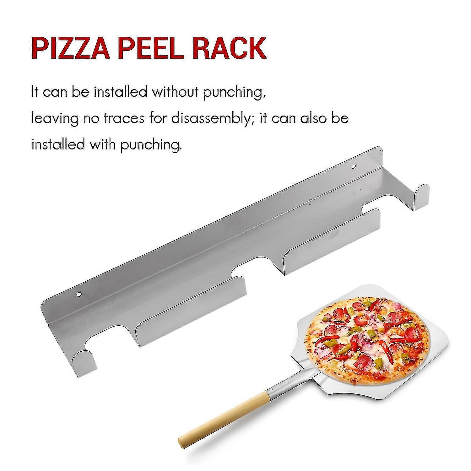 Pizza Shovel Wall Rack Brushed Stainless Steel Pizza Peel Rack Wall ...