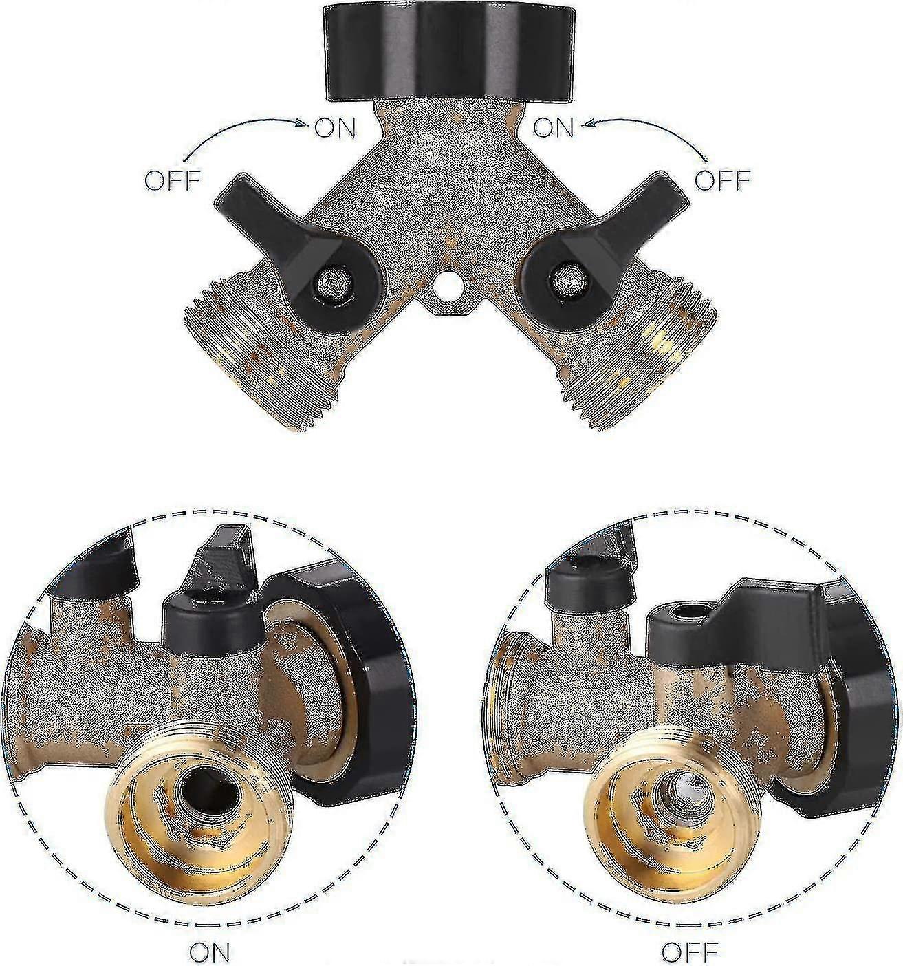 Double Washing Machine Faucet, Brass Garden Faucet Splitter, Y ...