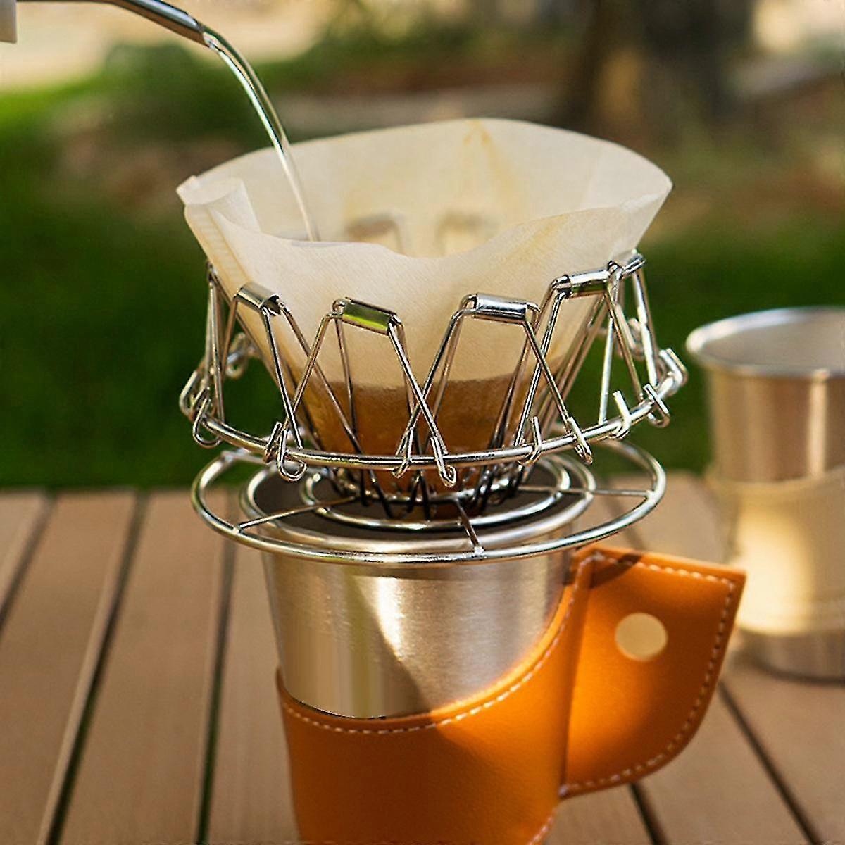 Coffee Filter Stainless Steel Cone Pour Over Coffee Dripper Stand ...