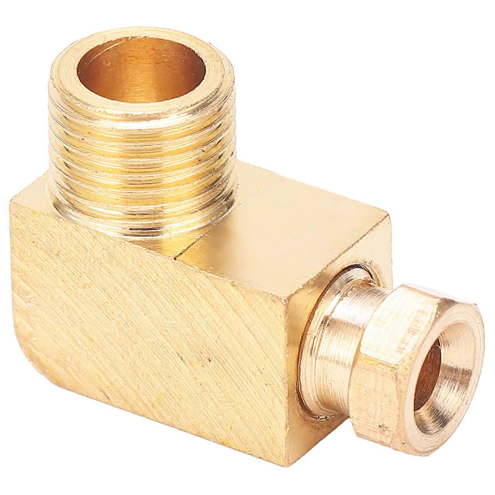 Oil Pipe Fitting Elbow Brass Rectangular Block Connector Adapter for ...