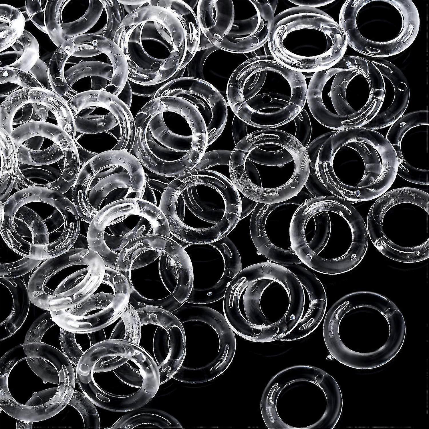 100 Pieces Roman Blind Curtain Rings, O-rings Plastic Rings For Roman ...