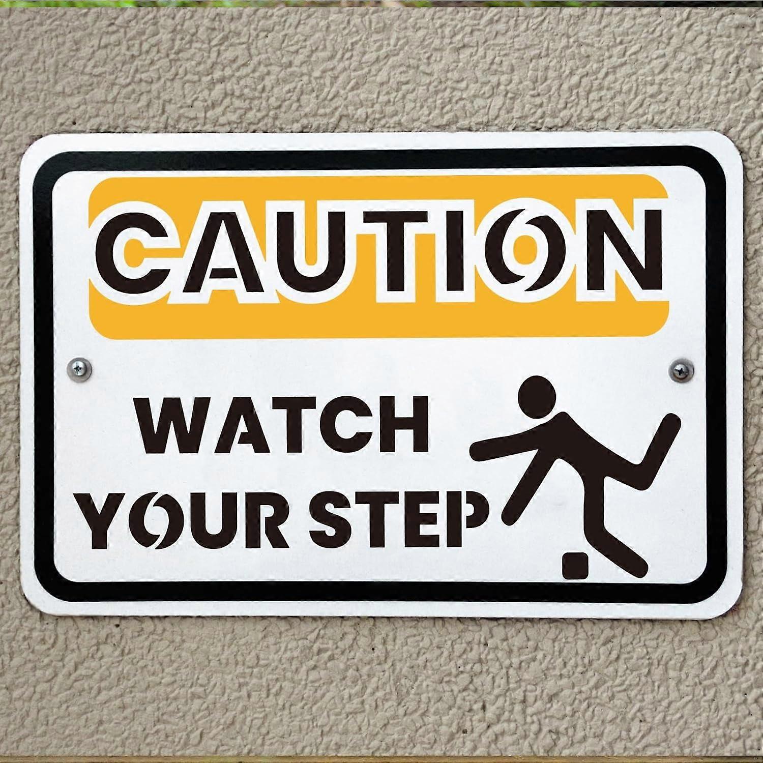 Caution Watch Your Step Sign Stencil 8.3x11.7inch Mind Your Step ...