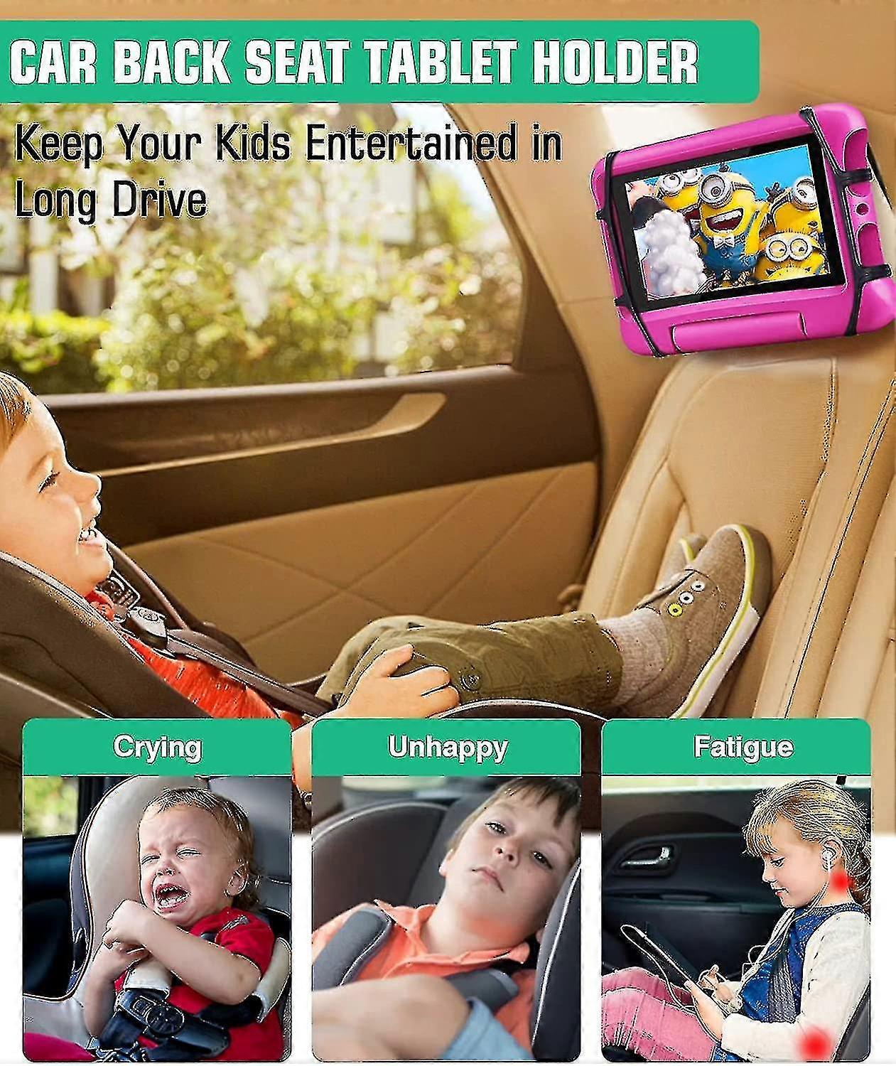 2 Pack Car Headrest Tablets Mount Holder, Tablet Holder For Car Back ...