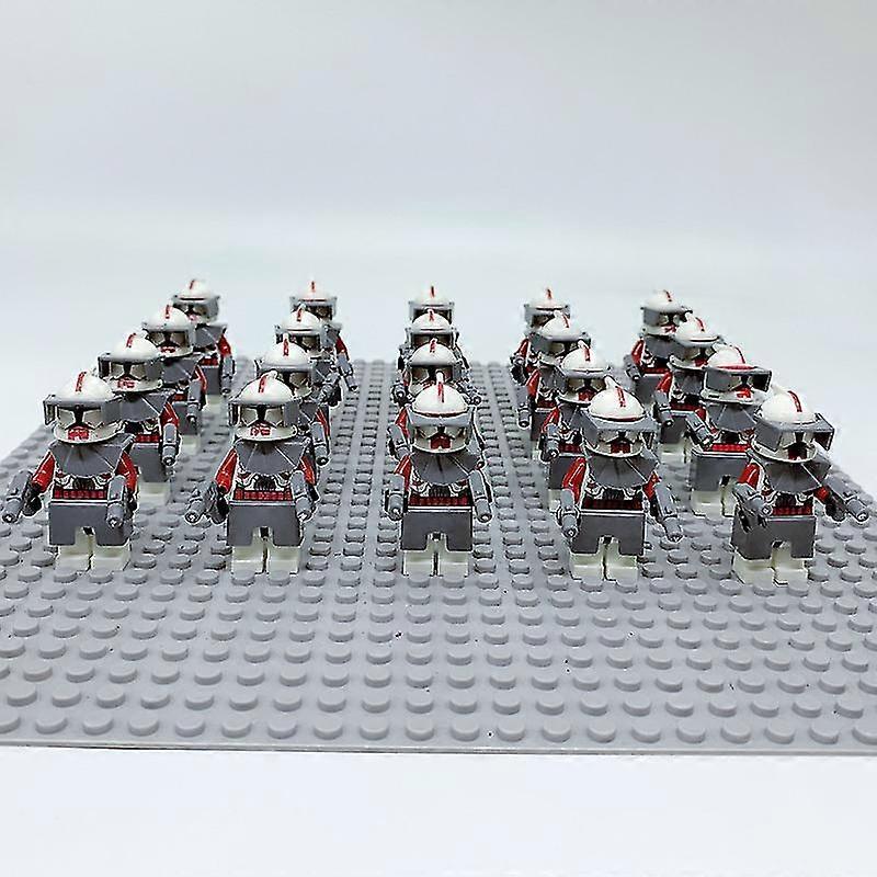 20pcs Star Wars Figures Clone Troopers With Battle Armour Clone Red ...