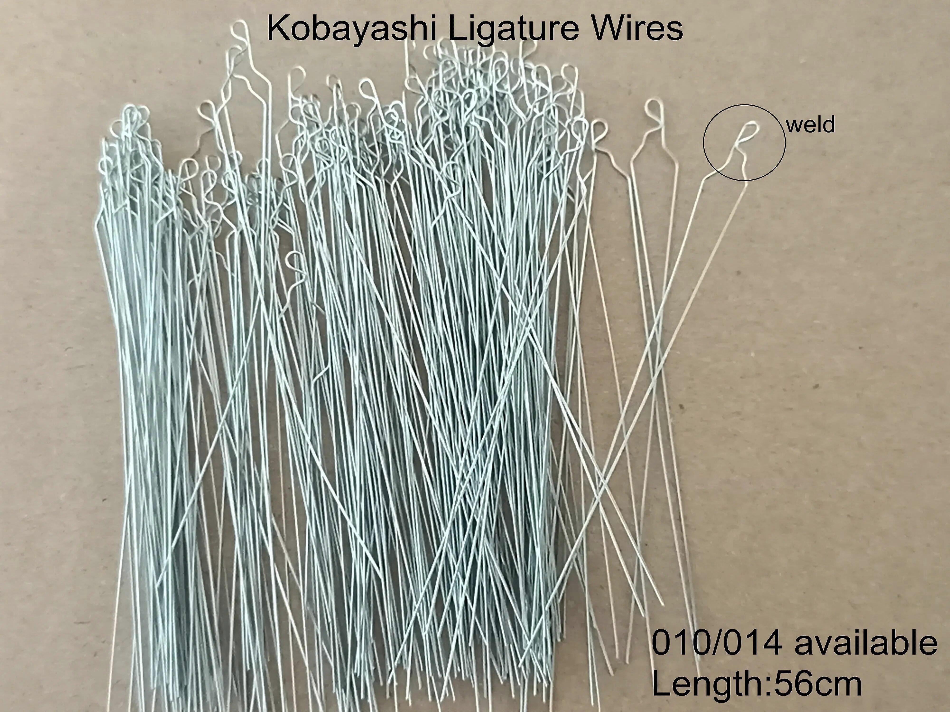 100Pieces Dental Orthodontic Kobayashi Ligature Wire S.S Long Short ...